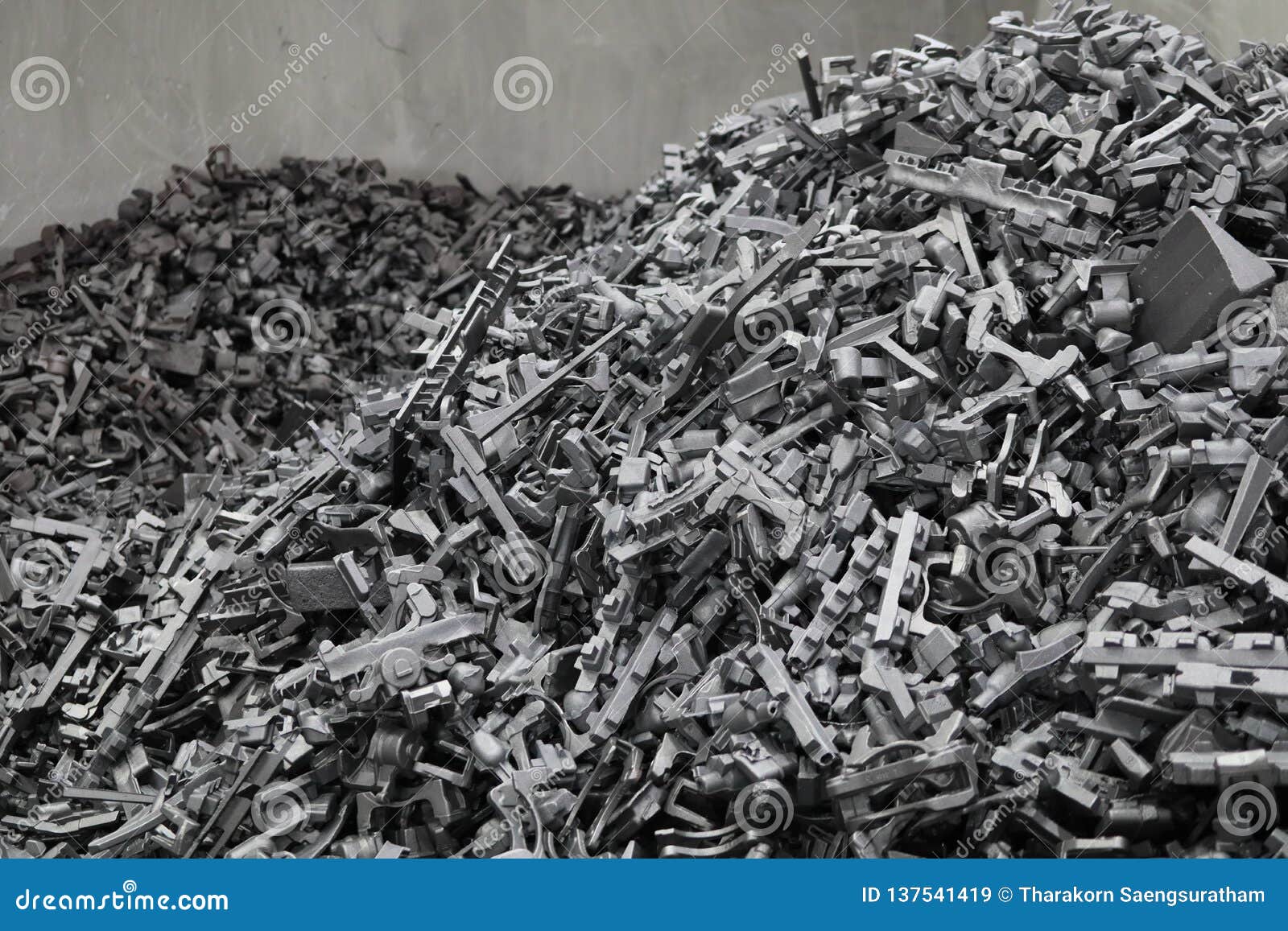 Scrap Steel is that is Placed. Rolling Back New Melting Stock Image ...