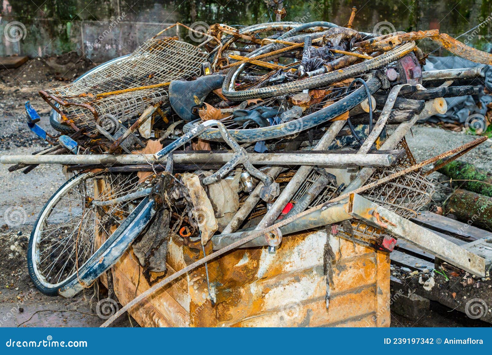 Scrap Iron at the Recycling Yard Stock Photo - Image of ecology, junk ...