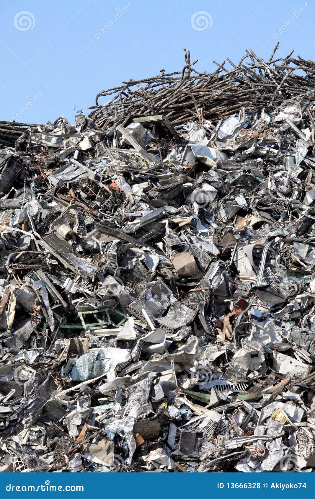 Scrap metal stock photo. Image of damage, recycle, blue - 13666328