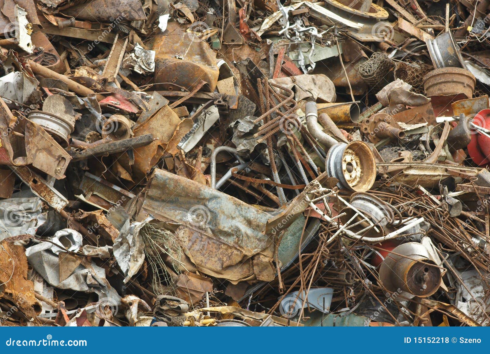 Scrap Metal Pile Junk Yard Waste For Recycling Environment. Royalty ...