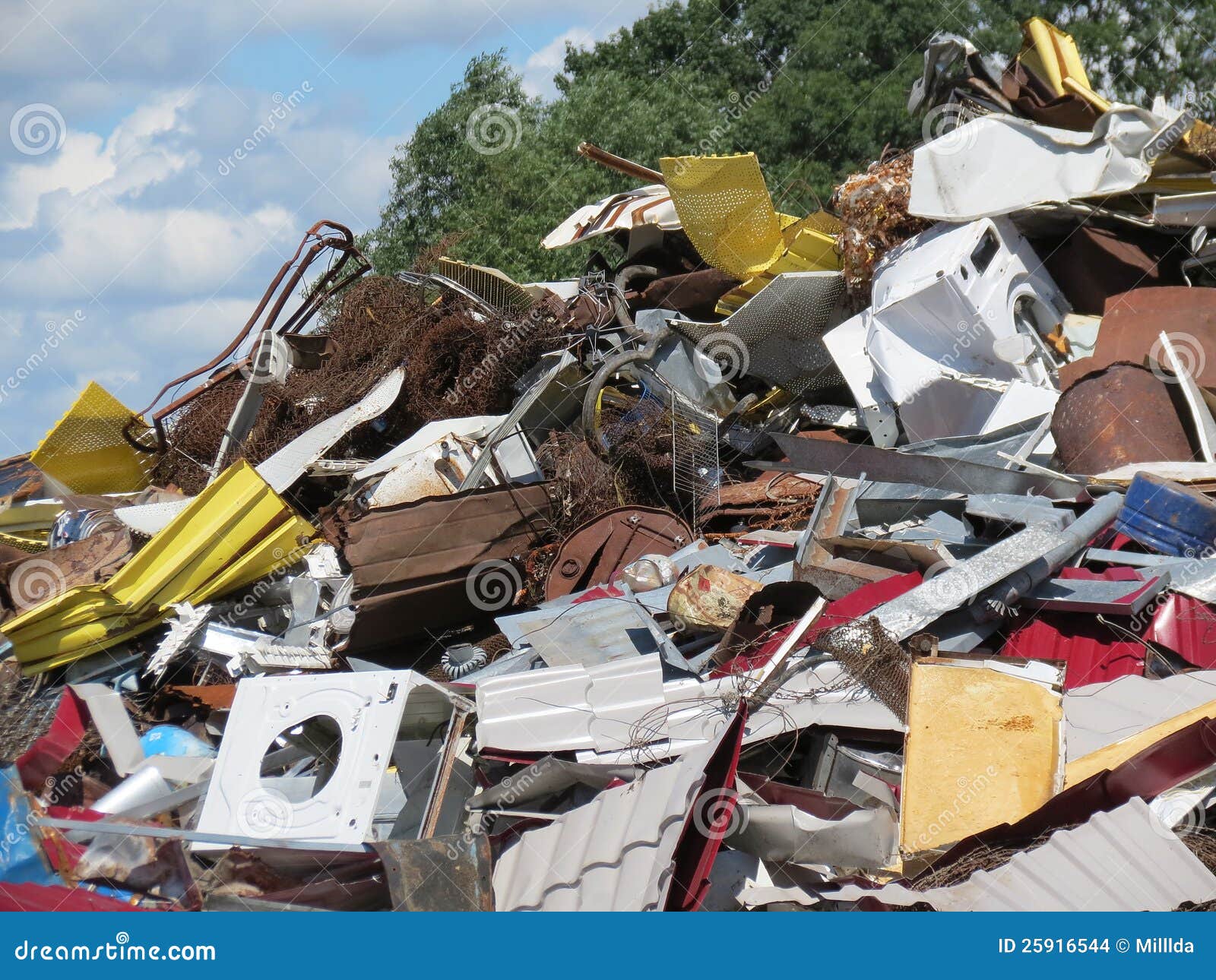 Scrap metal stock photo. Image of outdoors, center, pile - 25916544