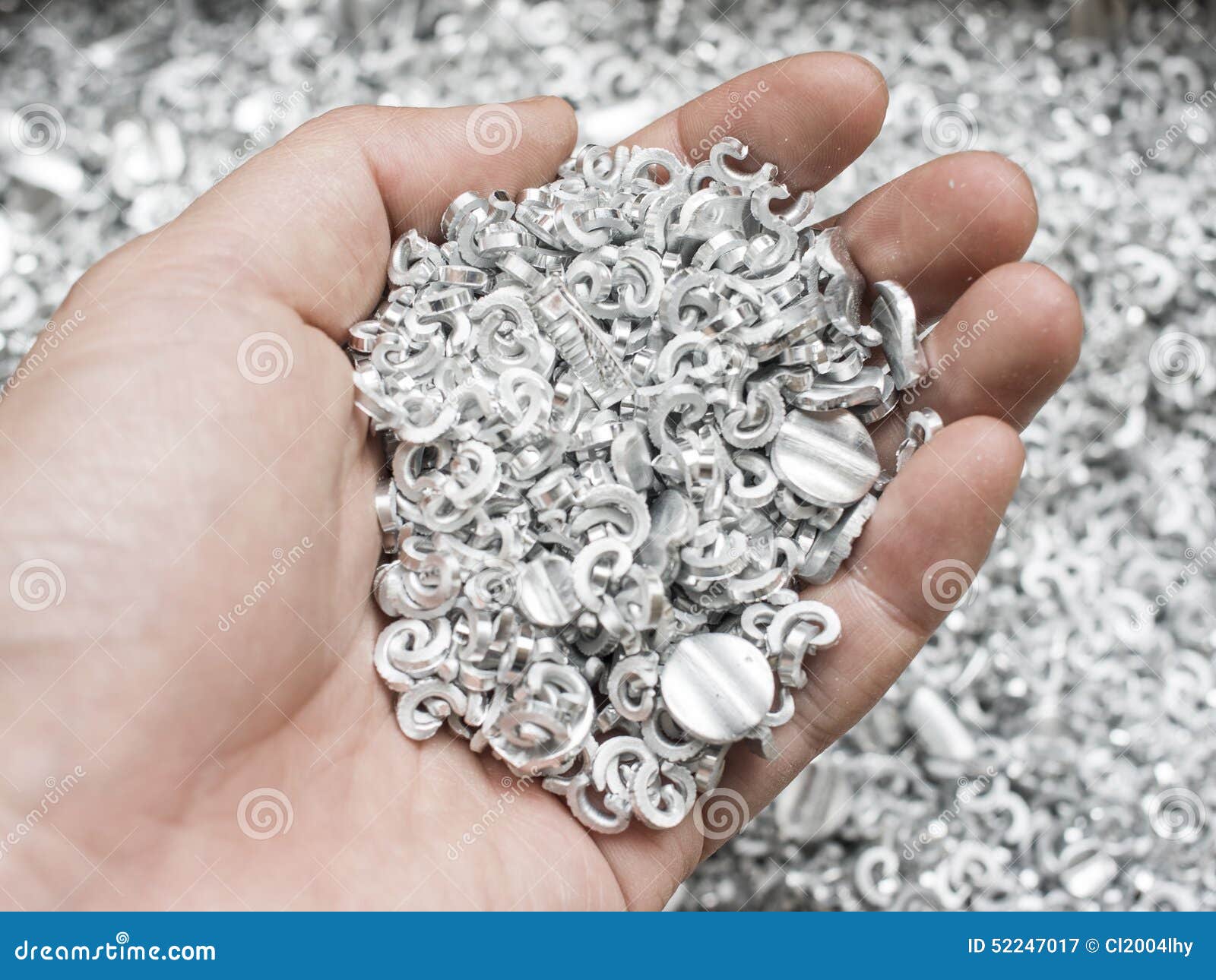 Scrap Metal Aluminum in Hand Stock Image - Image of silver, metal: 52247017