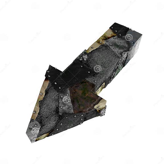 Scrap Metal Arrow stock illustration. Illustration of symbol - 5309058