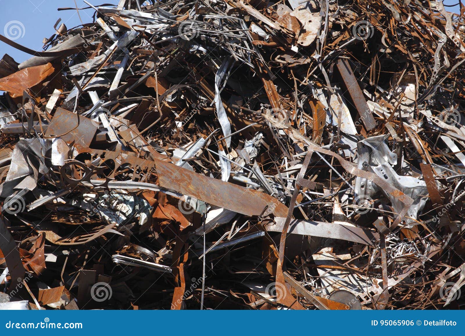 Scrap metal stock photo. Image of ascrap, yard, separation - 95065906