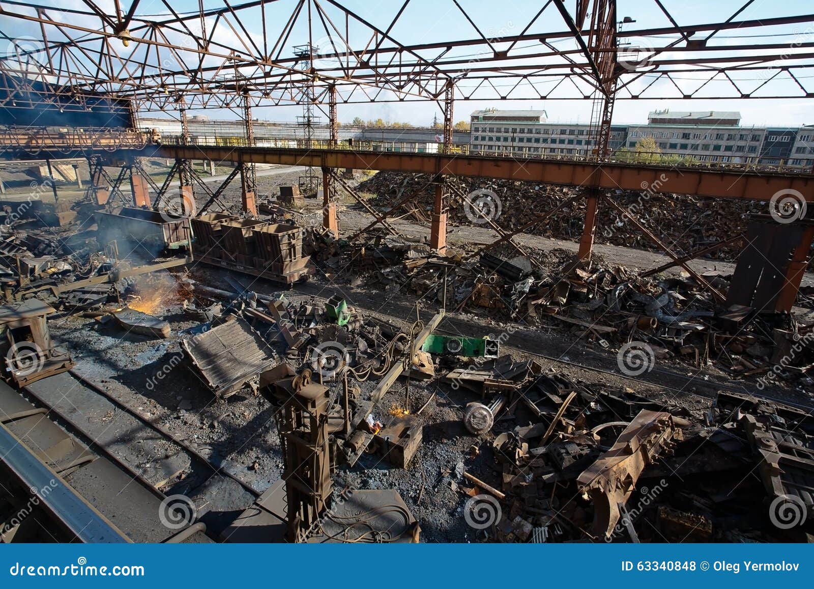 Scrap metal stock photo. Image of abandoned, factory - 63340848