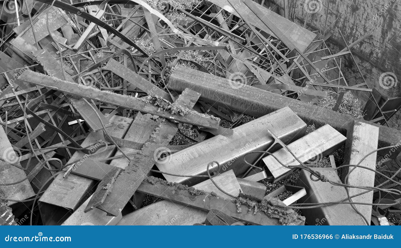 Scrap Metal Collection at a Metal Processing Plant. Secondary Material ...