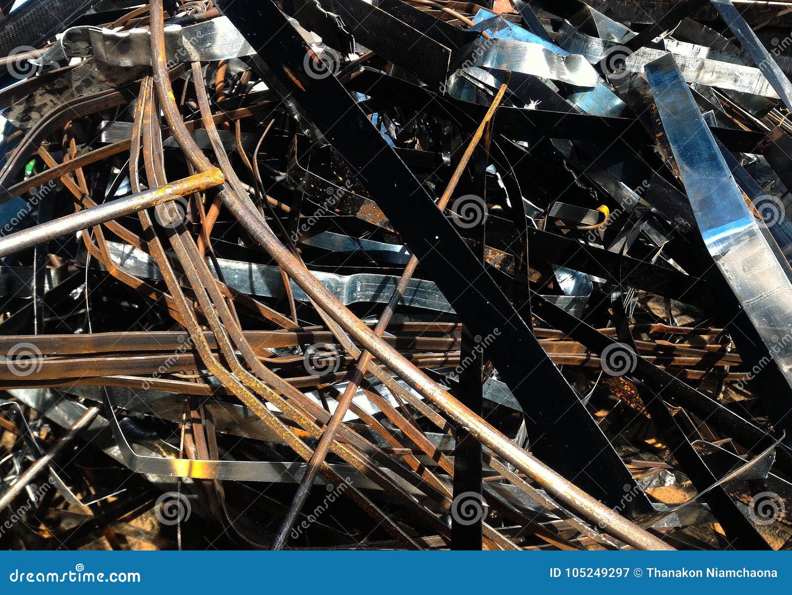 Scrap metal stock image. Image of steel, industry, metal - 105249297