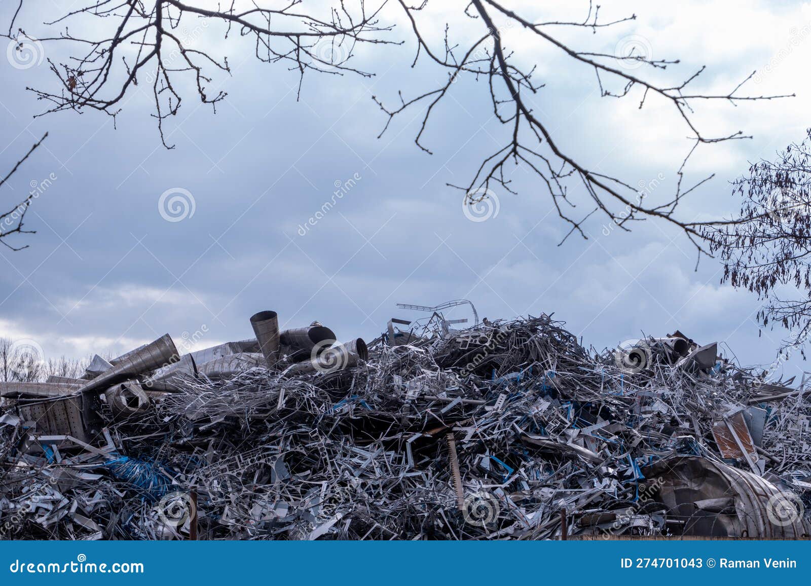 Scrap Metal Dump in the Open Air. the Concept of Environmental Safety ...