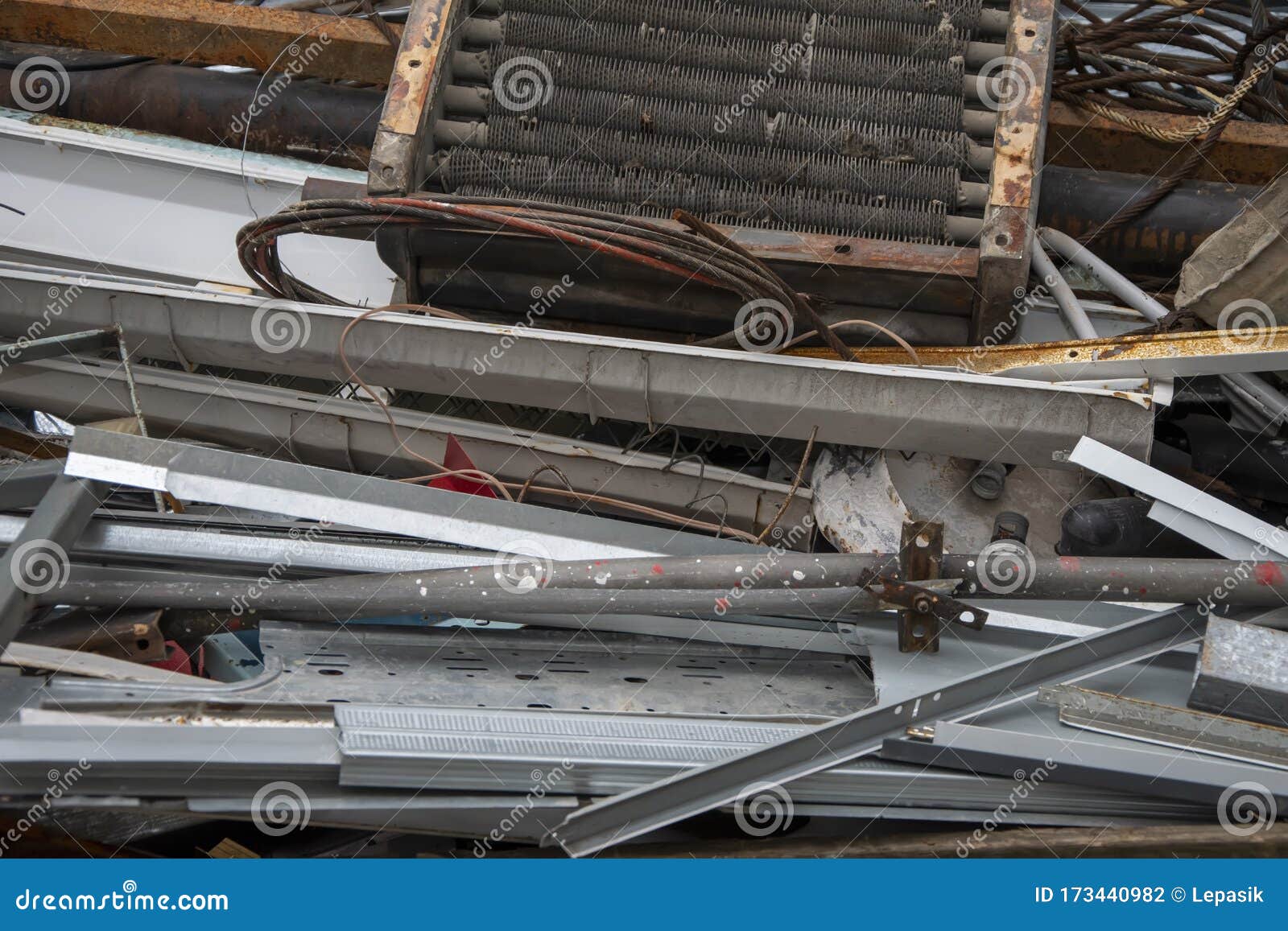 Scrap Metal Dump, a Pile of Twisted and Unnecessary Metal Parts ...