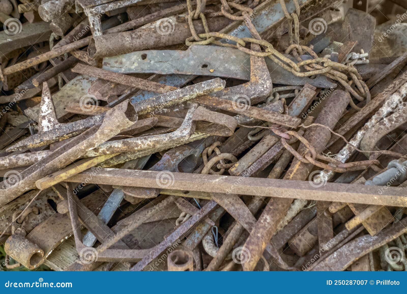 Scrap metal stock image. Image of frame, pile, full - 250287007
