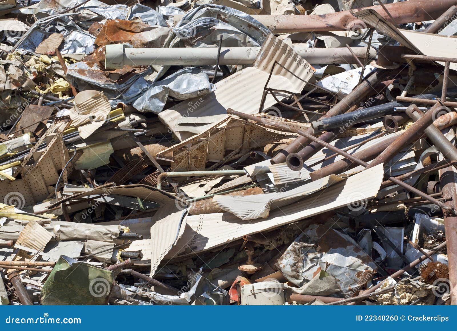 Scrap Metal Pile stock photo. Image of garbage, salvage - 22340260