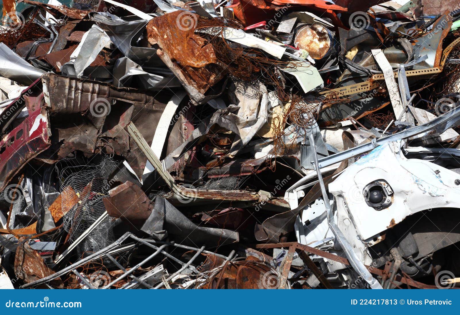 Scrap Metal Pile Junk Yard Waste for Recycling Environment Stock Image ...