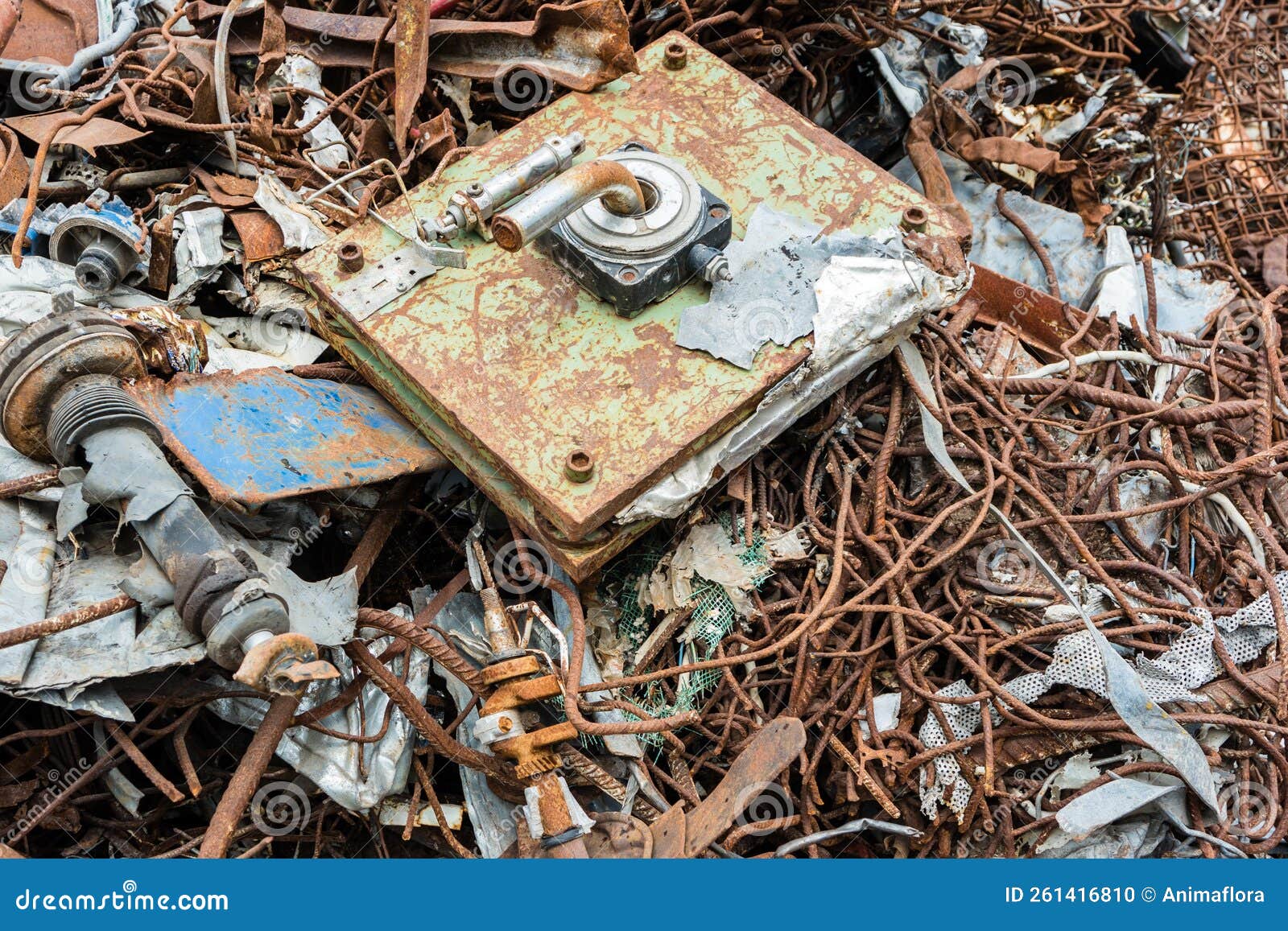 Scrap Metal at the Recycling Yard Stock Photo - Image of metal ...