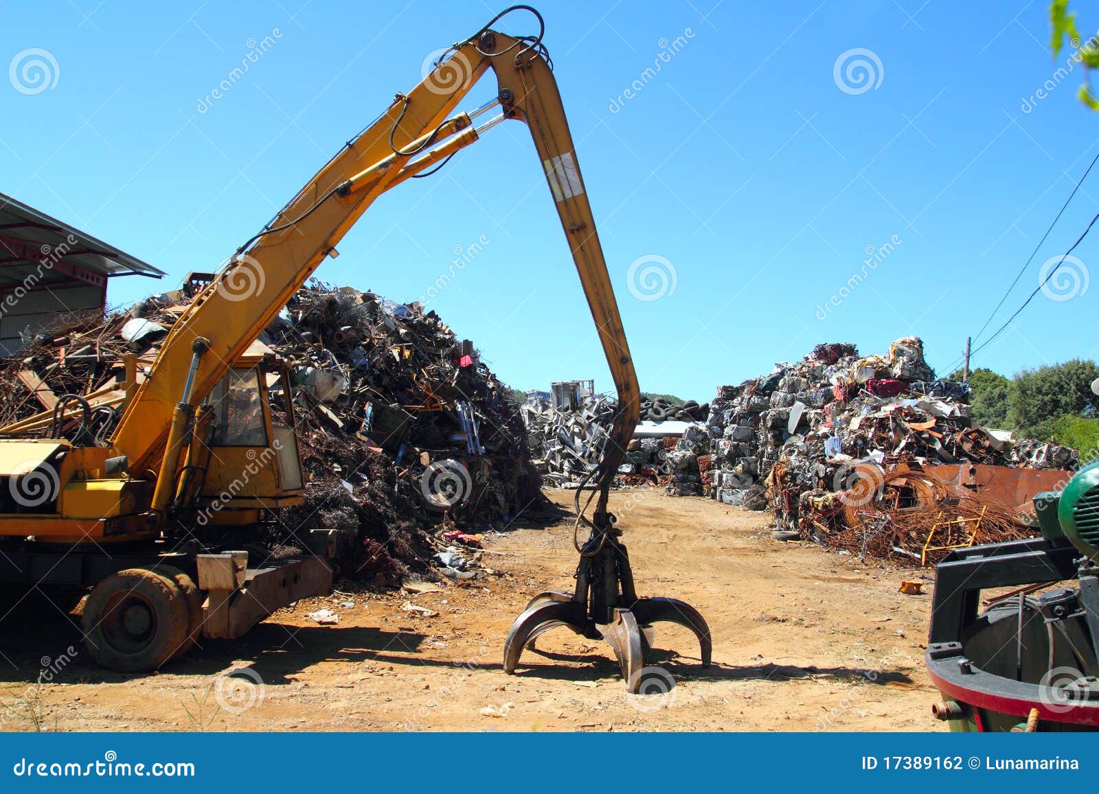 Iron Junk Yard Scrap Heap With Colorful Old Rusty Metal Tools Stock ...