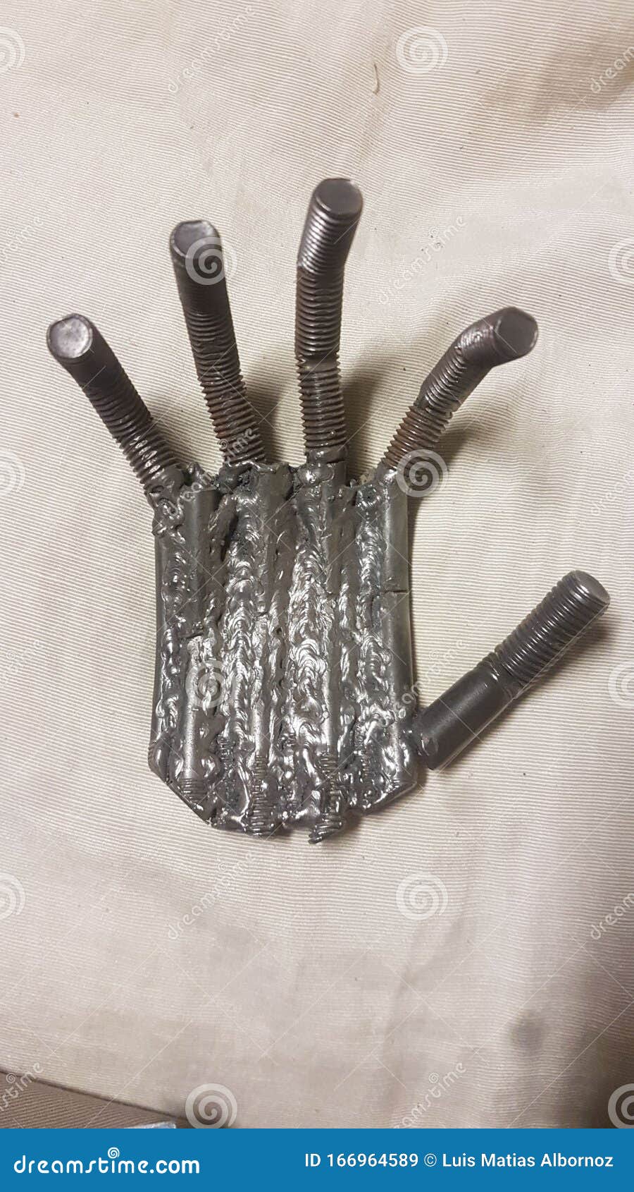 Scrap Metal Sculpture Metal Recycling Hand 2 Stock Image - Image of ...