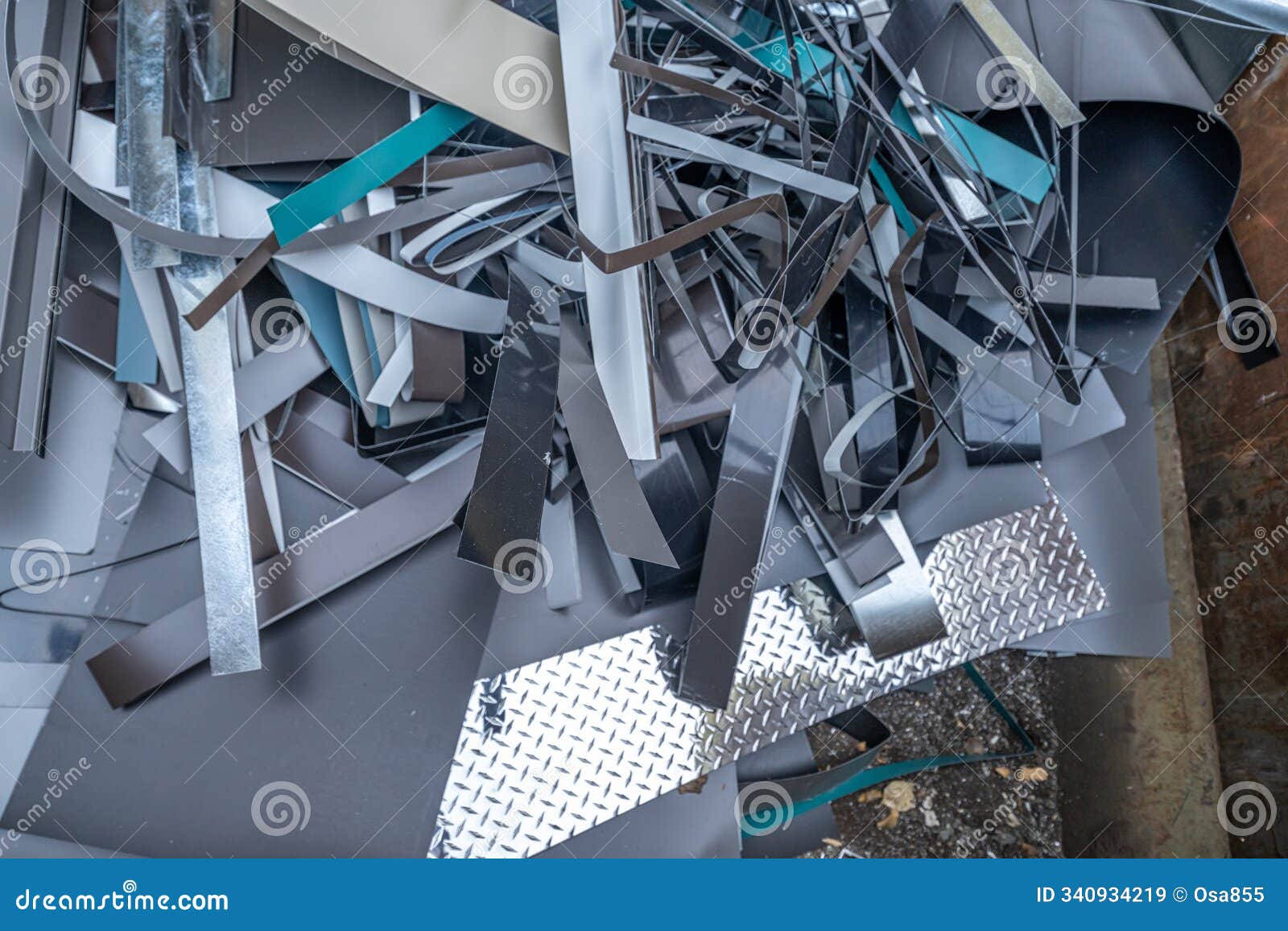 Scrap Metal Steel in Recycle Container Stock Image - Image of scrap ...