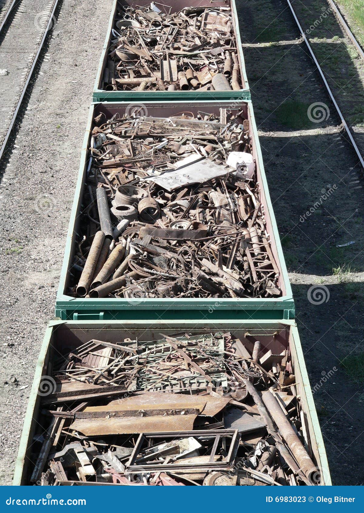Scrap Metal, Transportation in the Train Stock Image - Image of crushed ...