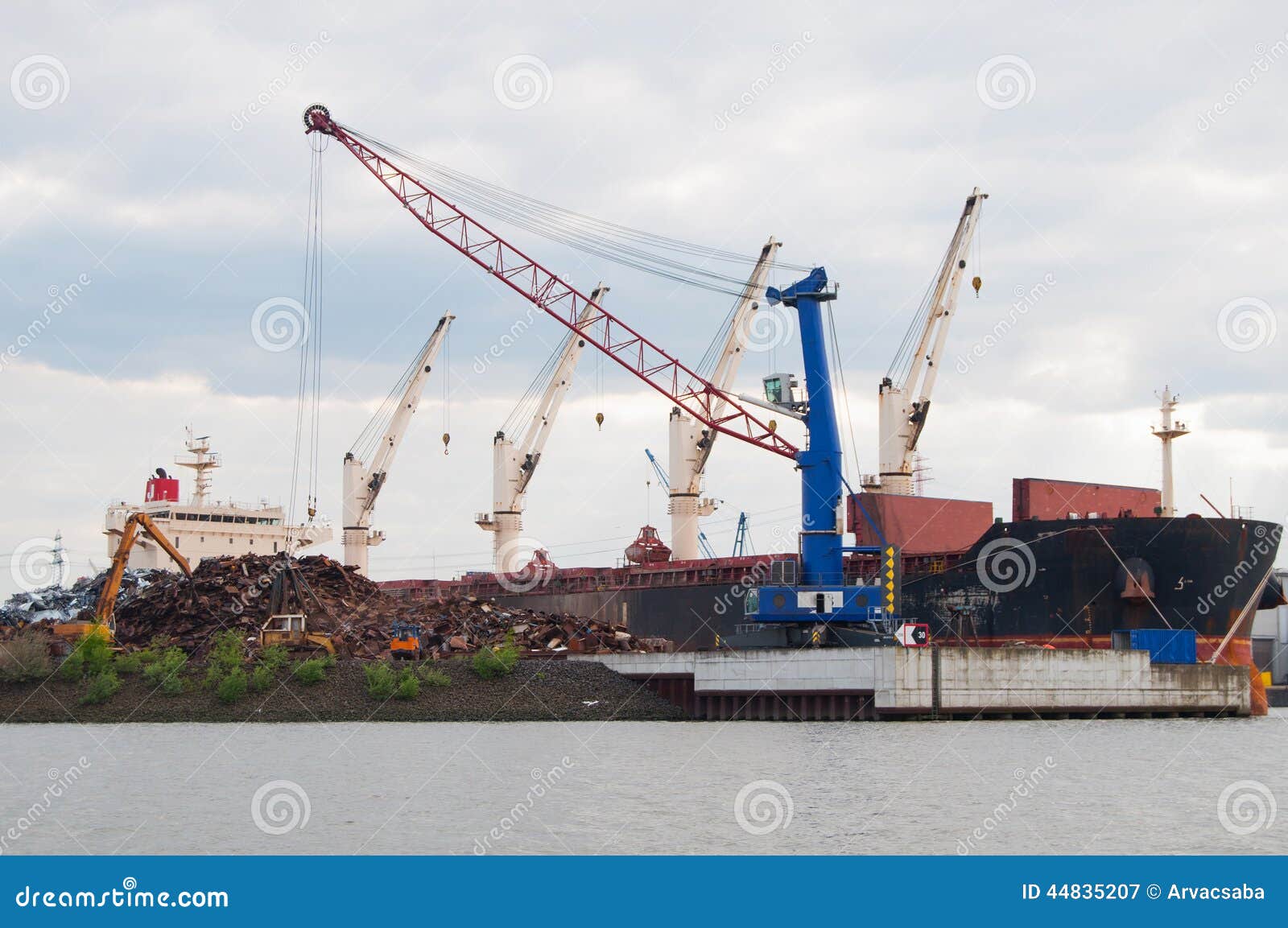 Scrap Metal Transporter Ship Stock Image - Image of huge, industry ...