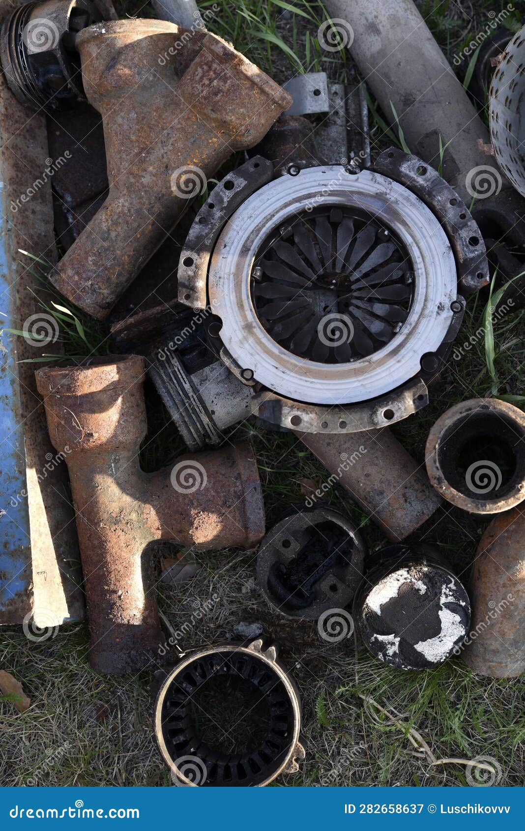 Scrap Metal. Various Metal Products Stock Image - Image of broken ...