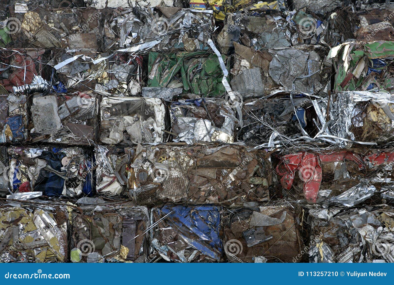 Scrap Metal, Wrecked and Crushed Parts Stock Photo - Image of iron ...