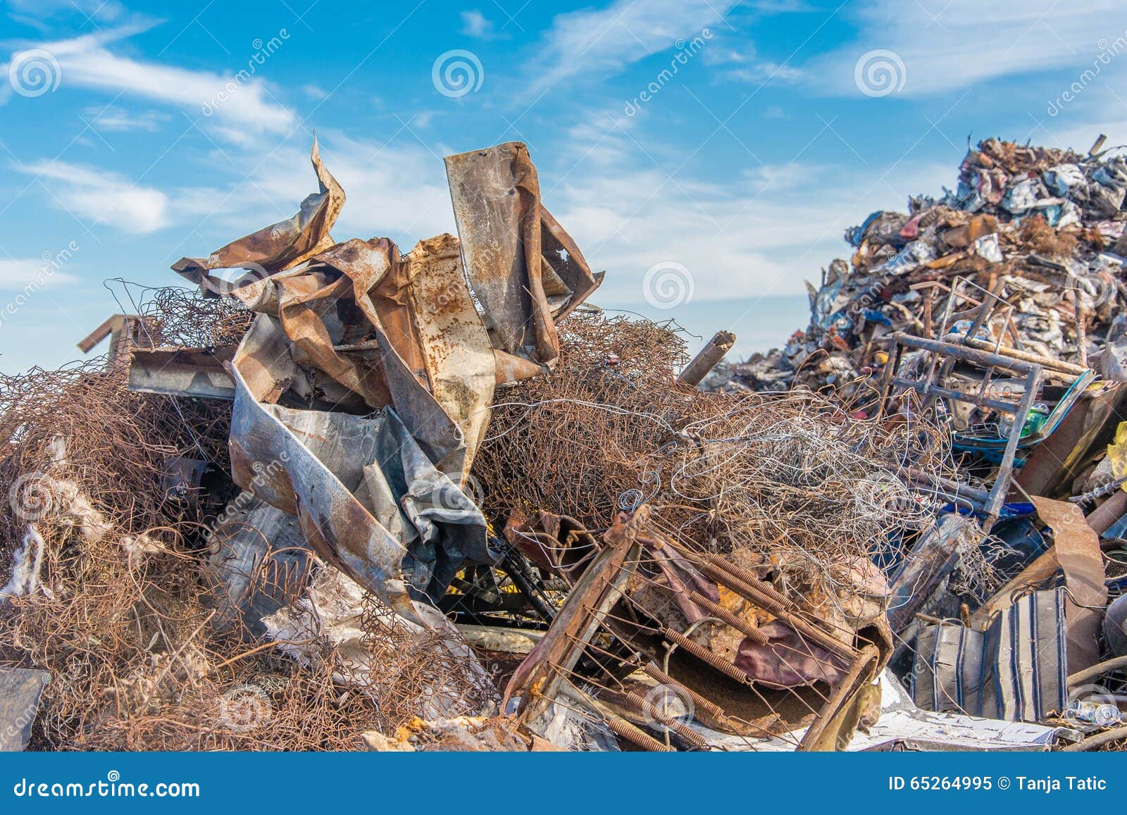 Scrap metals stock image. Image of industrial, landfill - 65264995