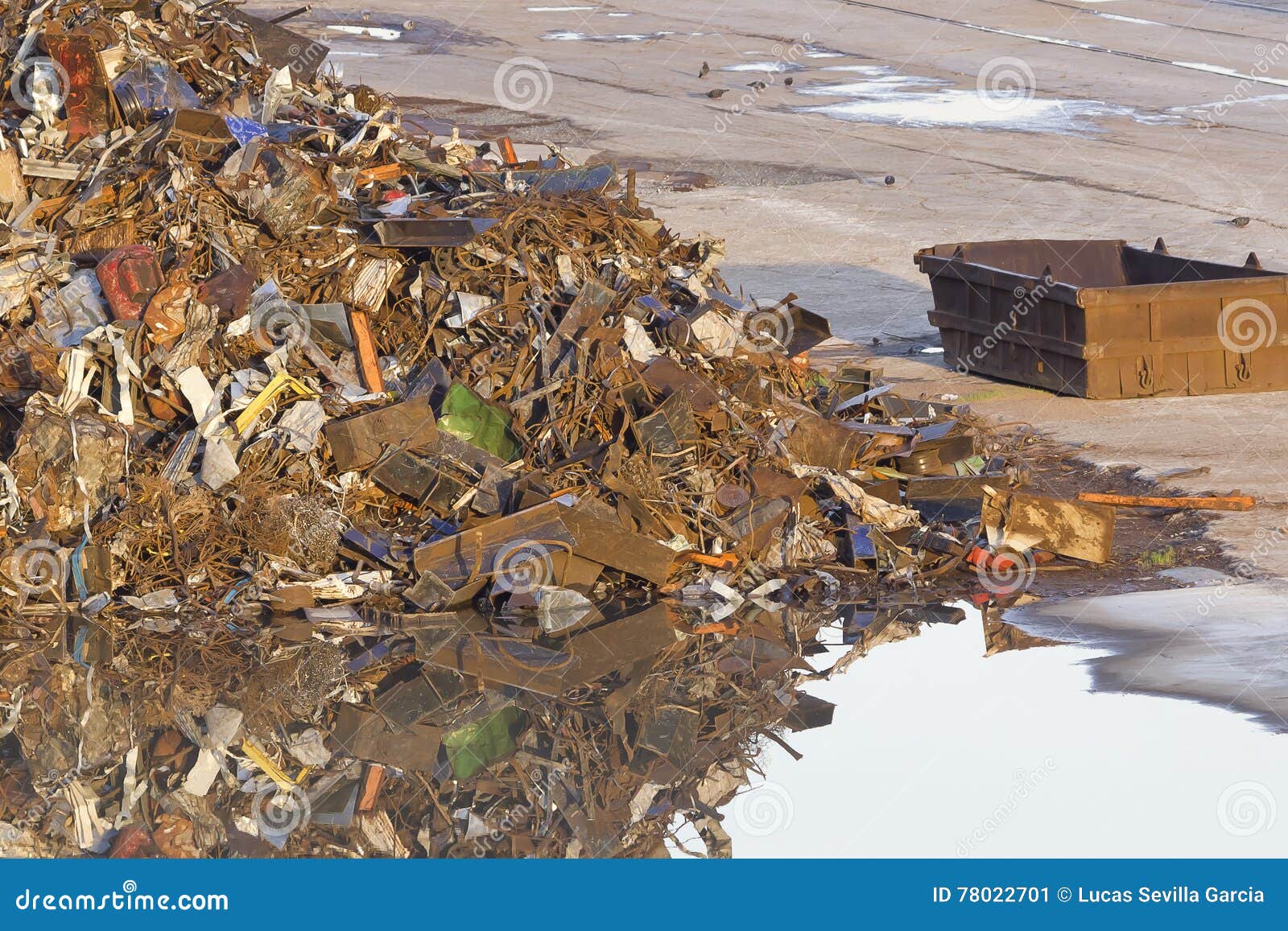 Mountain Of Scrap Metal - Predominantly Ferrous Metals Stock ...
