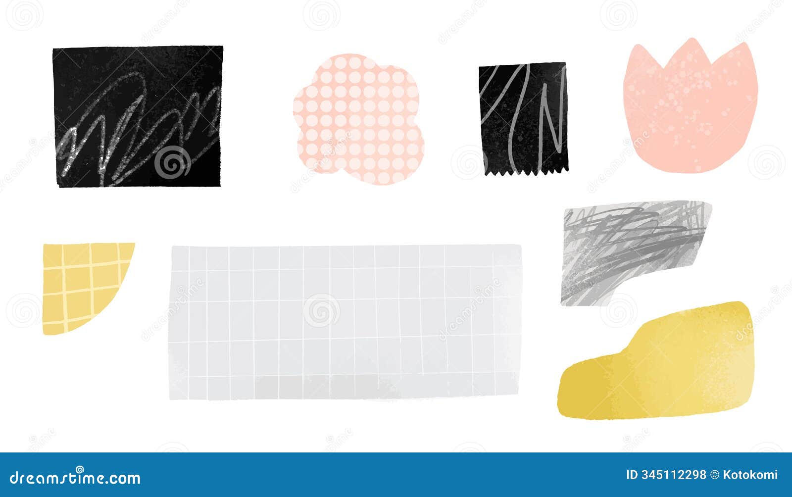 Scrap Of Torn White Paper With Shadow. Damaged Cardboard Borders ...