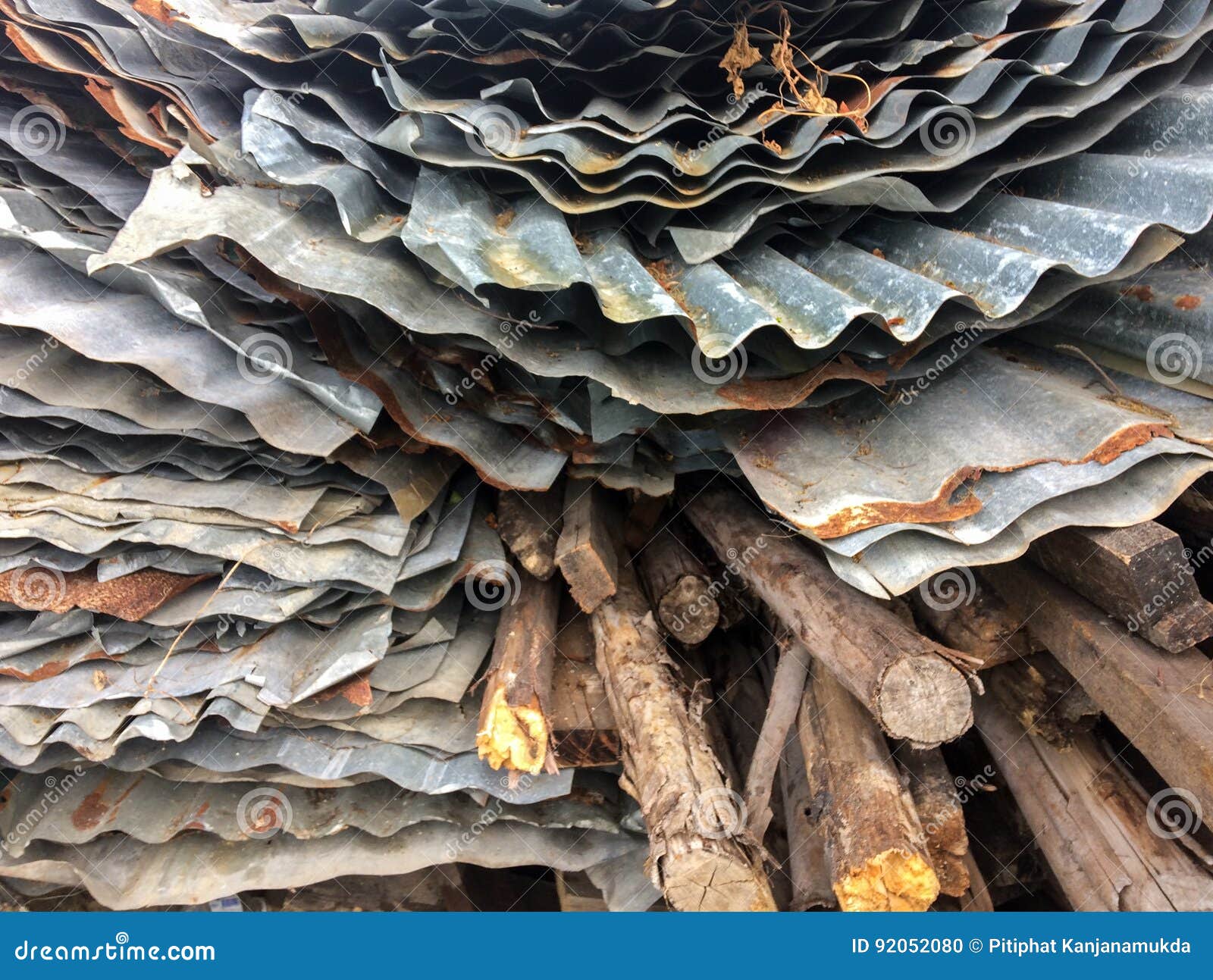 Scrap Pieces of Construction Materials. Stock Photo - Image of discard ...