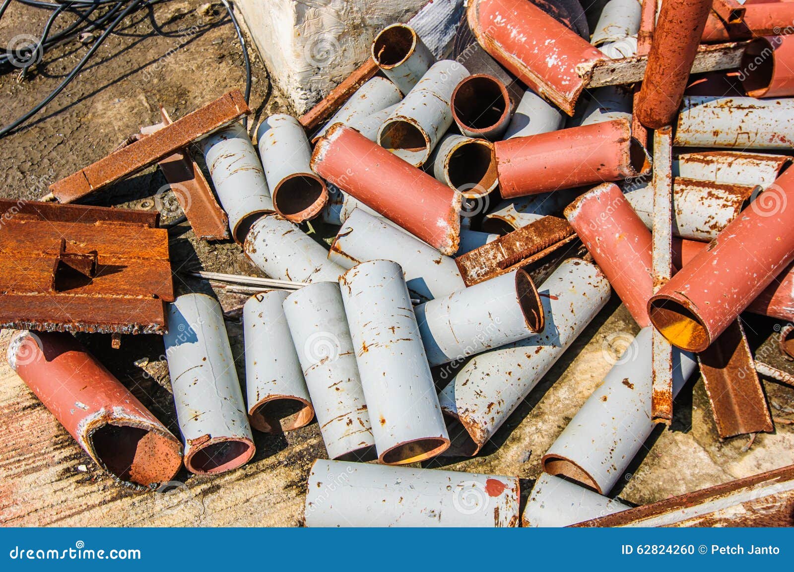 Scrap Piping in Construction Stock Photo - Image of long, curves: 62824260