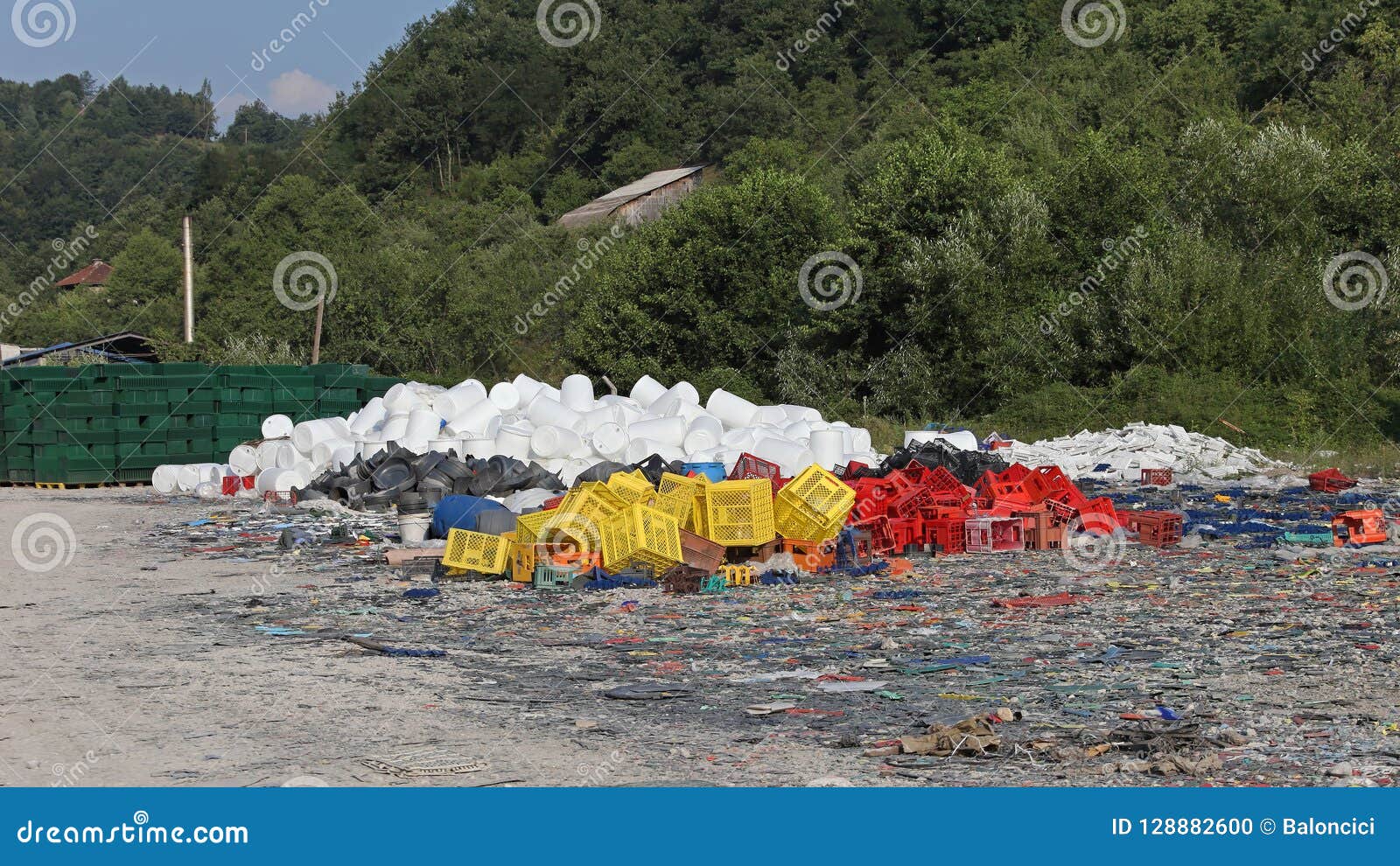 Scrap Plastic Recycling stock photo. Image of environment - 128882600
