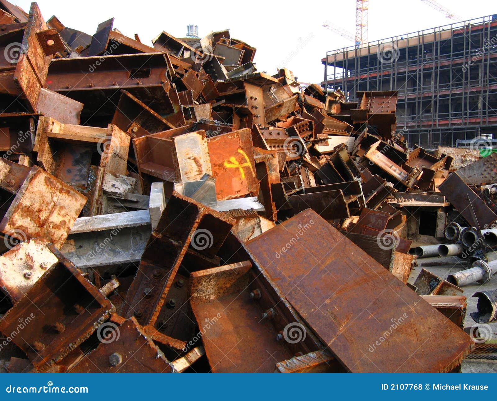 Scrap of a Reassembled Building Stock Photo - Image of girder, building ...