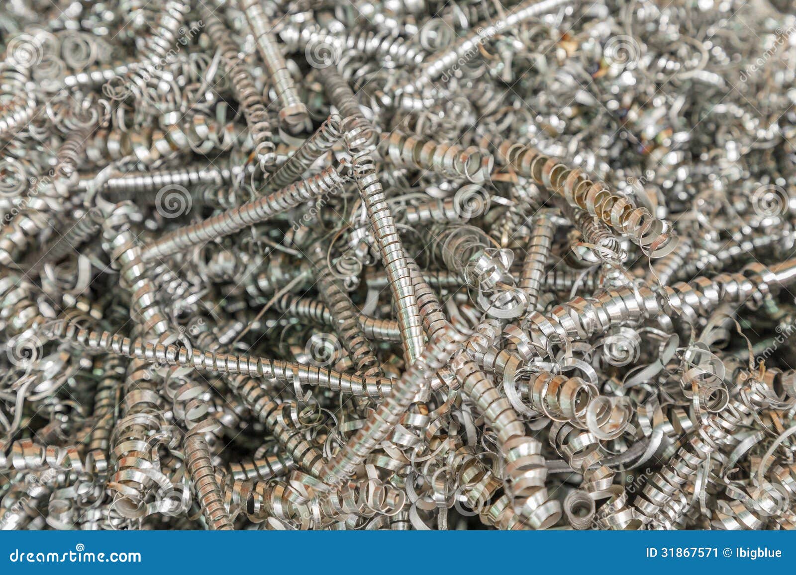 Scrap Steel from Factory of Lathe Stock Image - Image of life, accuracy ...