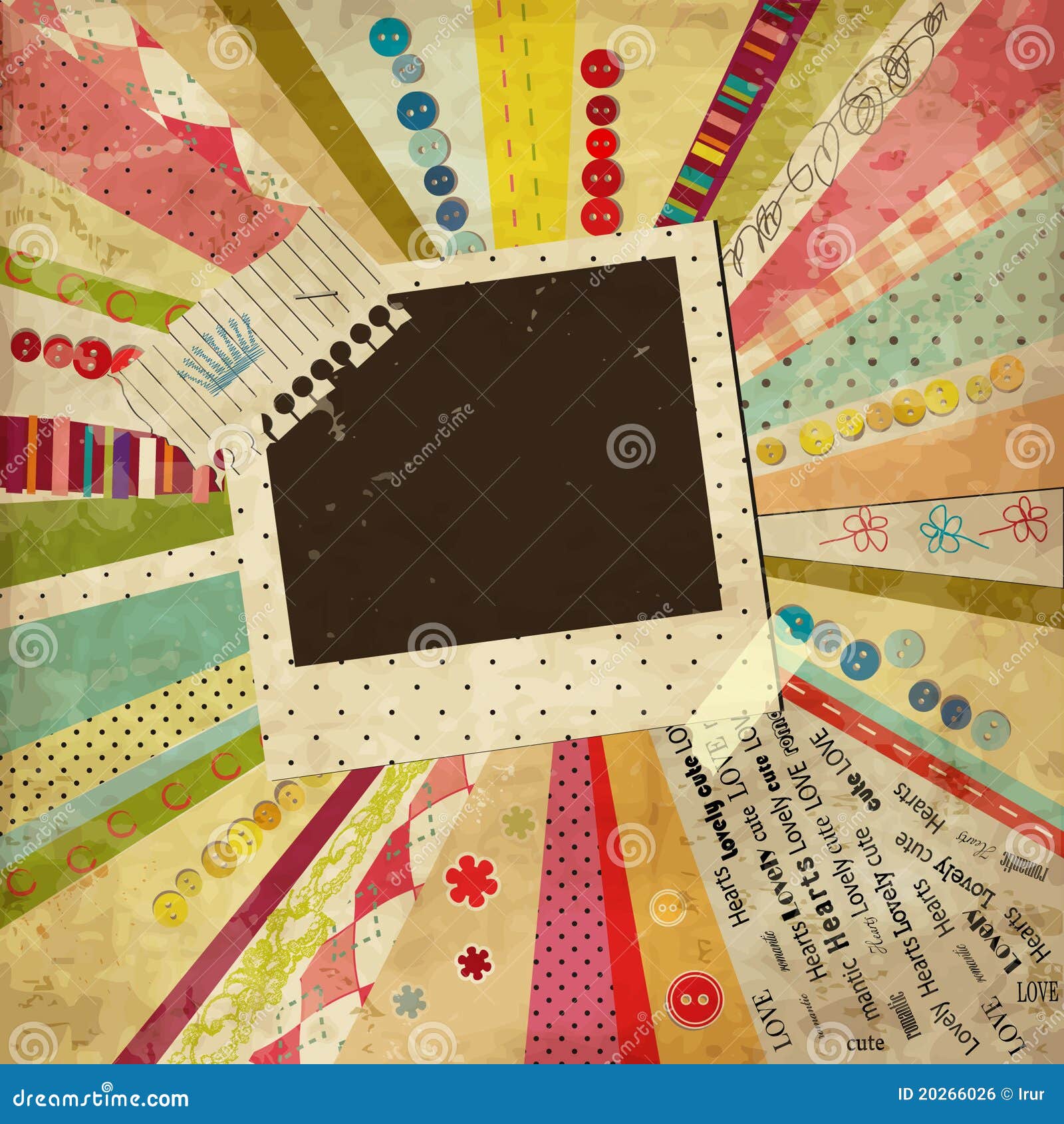 Scrap Template of Vintage Worn Design Stock Vector - Illustration of ...