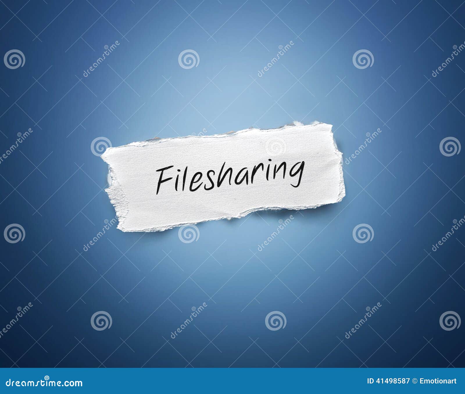 Scrap of Torn Paper with the Word - Filesharing Stock Image - Image of ...