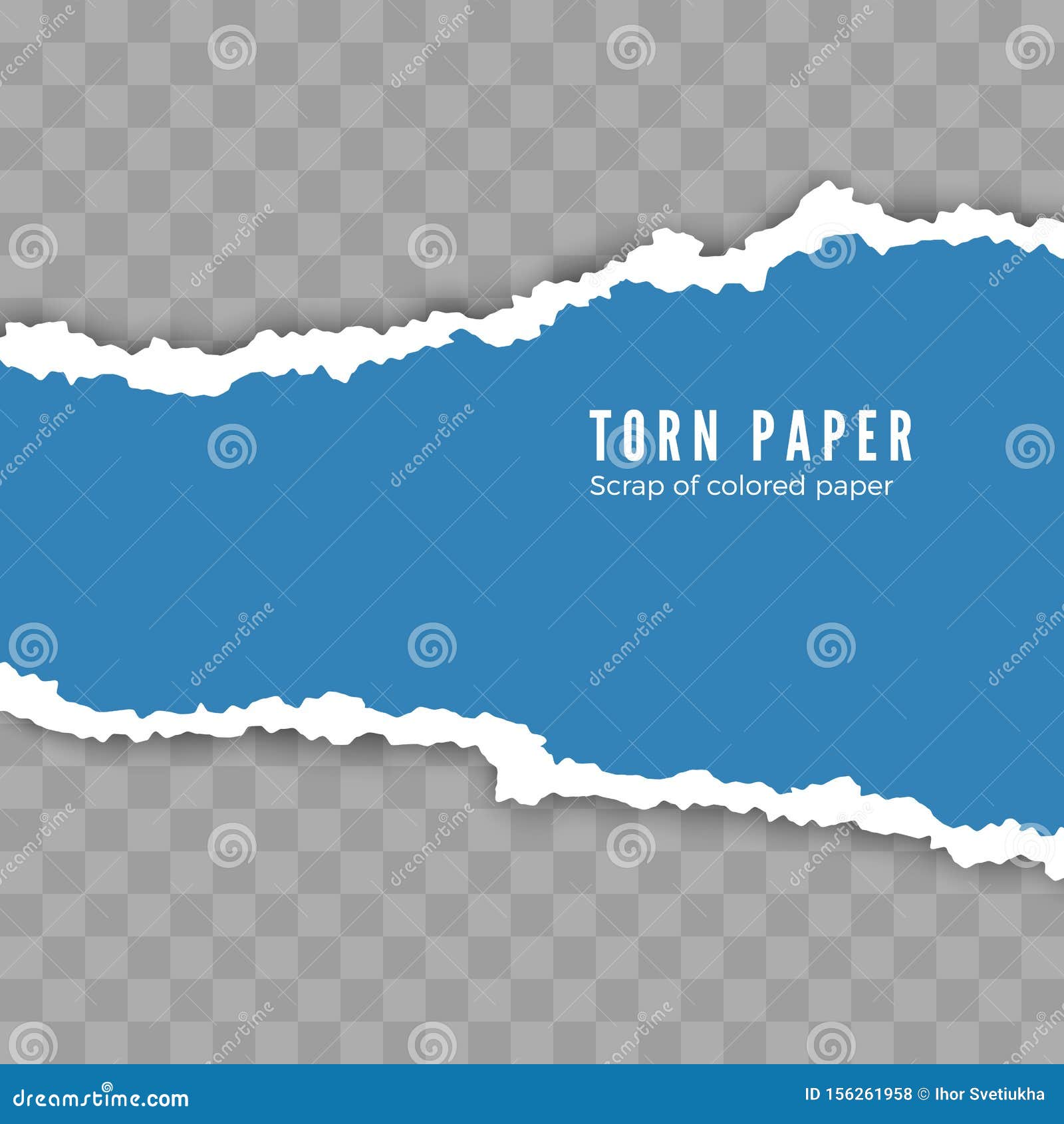 Scrap Of Torn White Paper With Shadow. Damaged Cardboard Borders ...