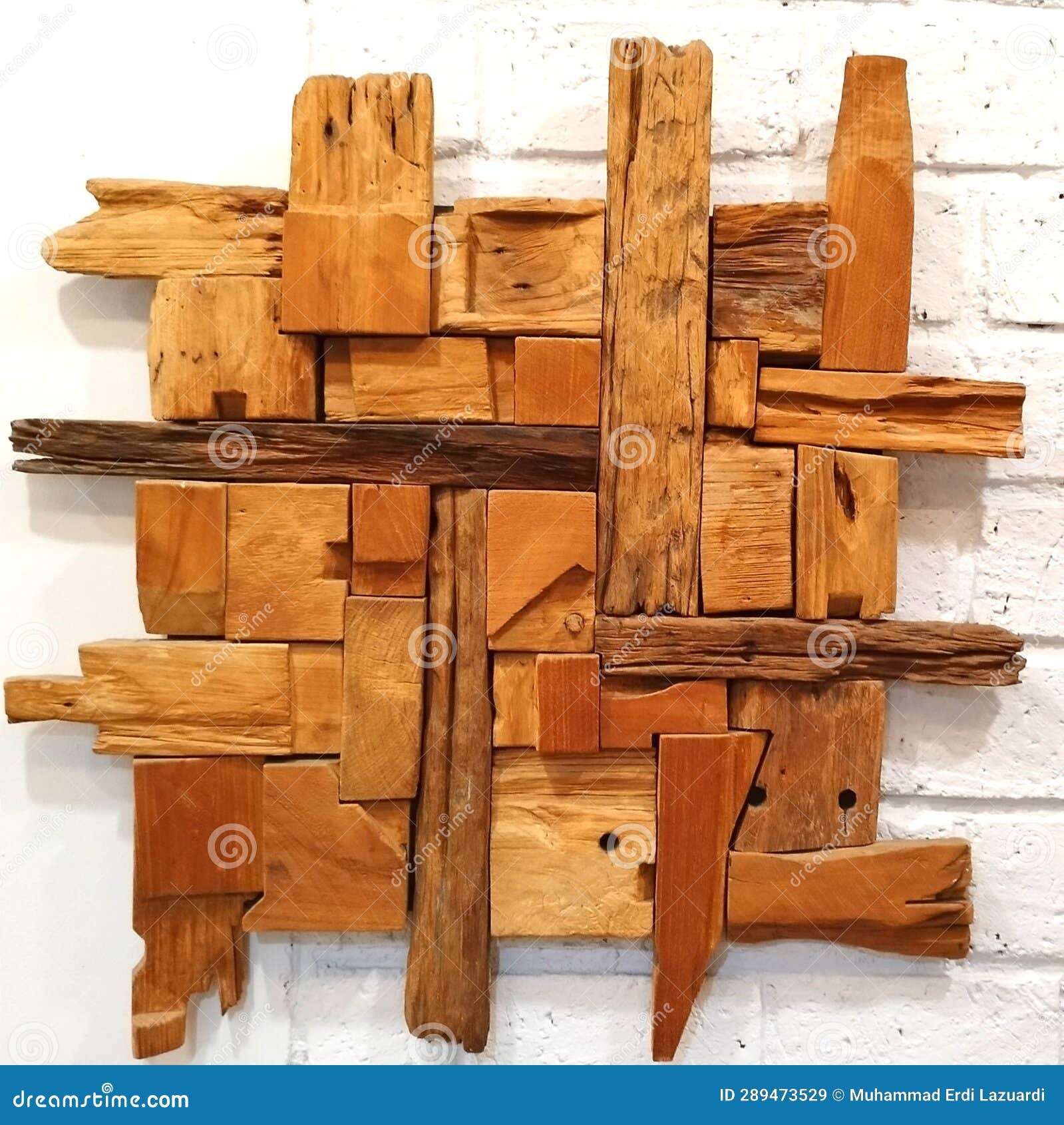 Scrap wood wall decoration stock image. Image of wood - 289473529