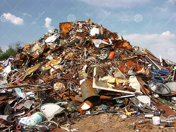 Scrap yard stock photo. Image of iron, metal, recycling - 1074526