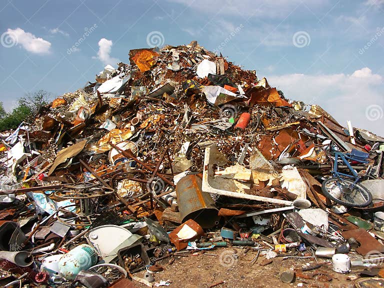 Scrap yard stock photo. Image of iron, metal, recycling - 1074526