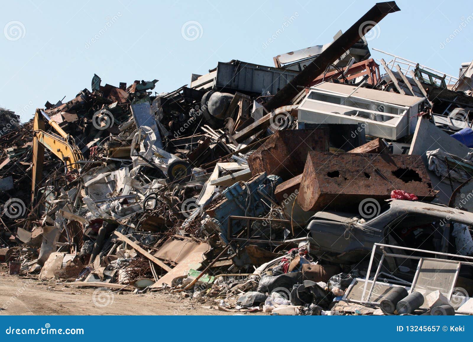 Scrap yard stock image. Image of industry, recycle, chunks - 13245657