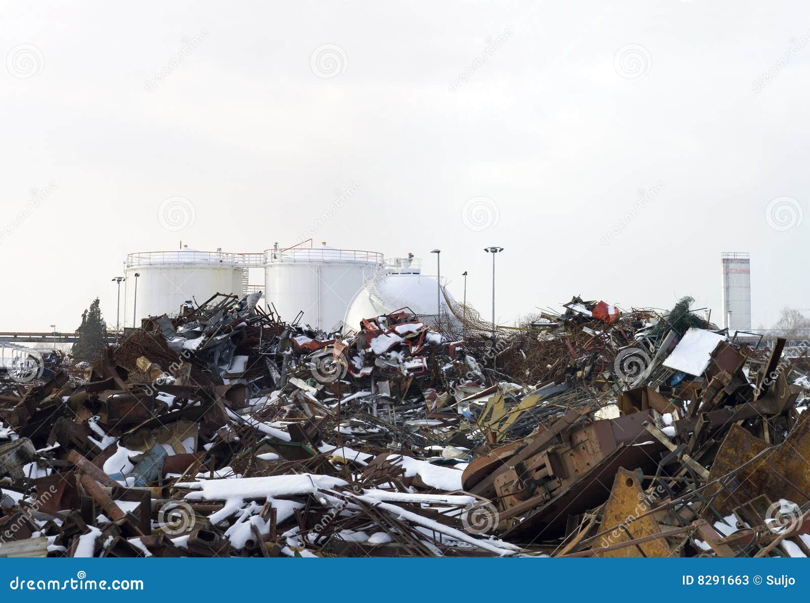 Scrap yard stock image. Image of pollution, disposal, pile - 8291663