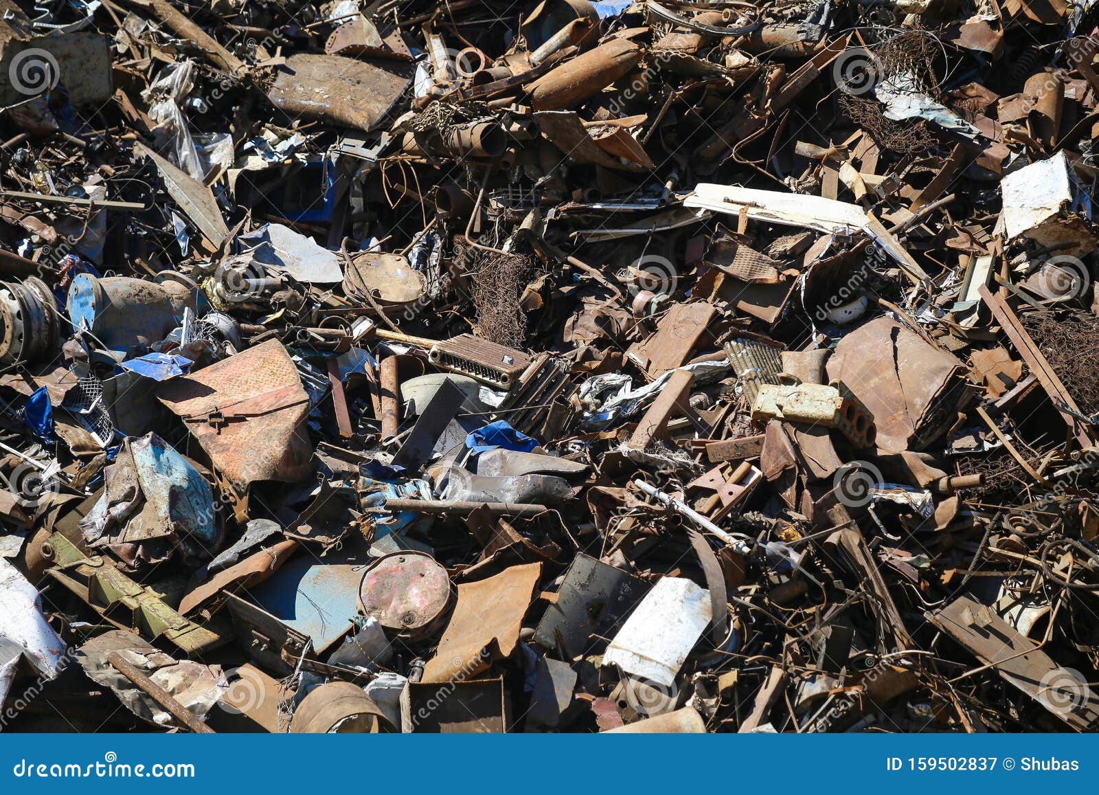 Scrap Yard, Close-up. Background of Rusty Scrap Metal Stock Image ...