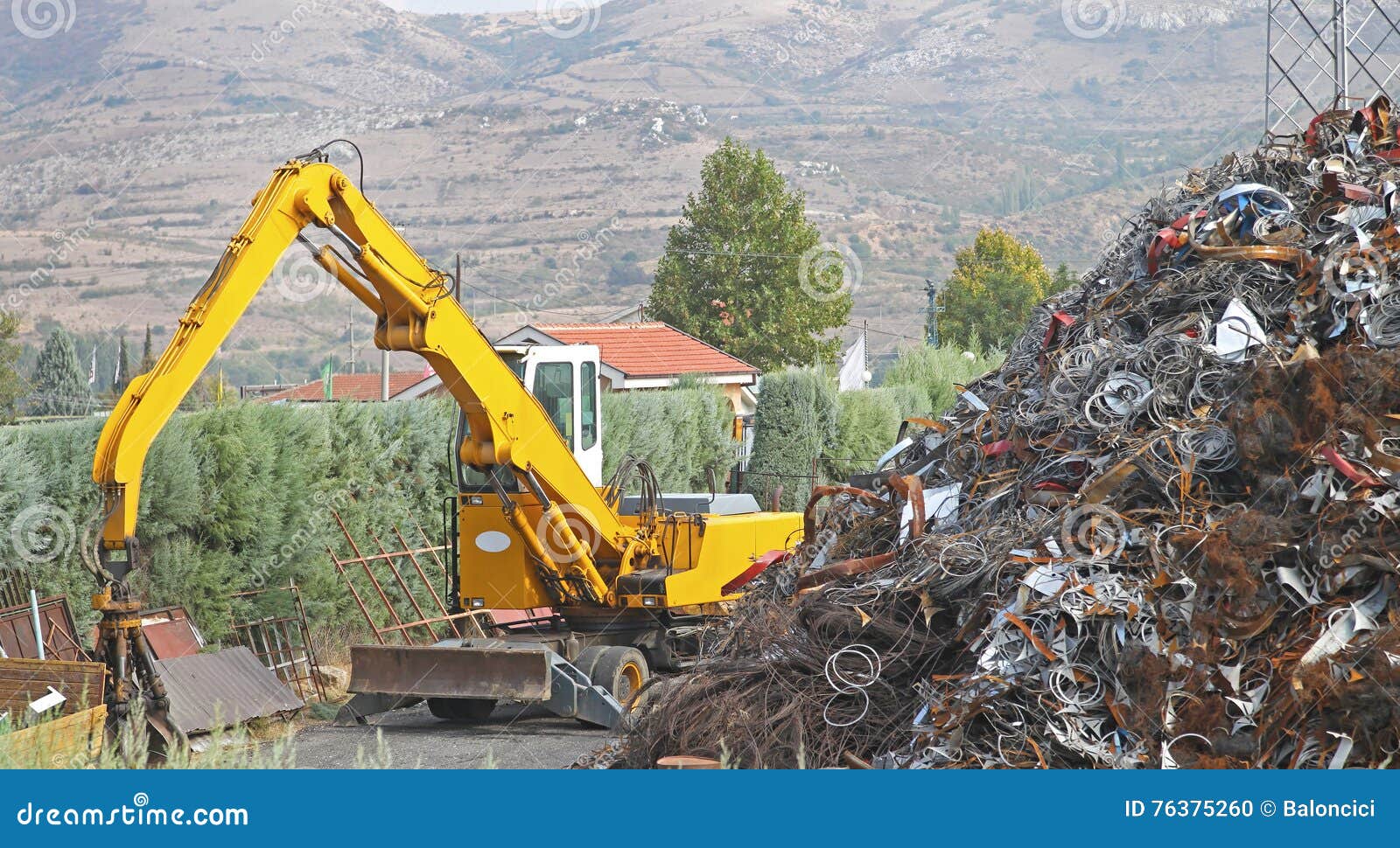 Scrap Yard stock photo. Image of machinery, scrap, business - 76375260