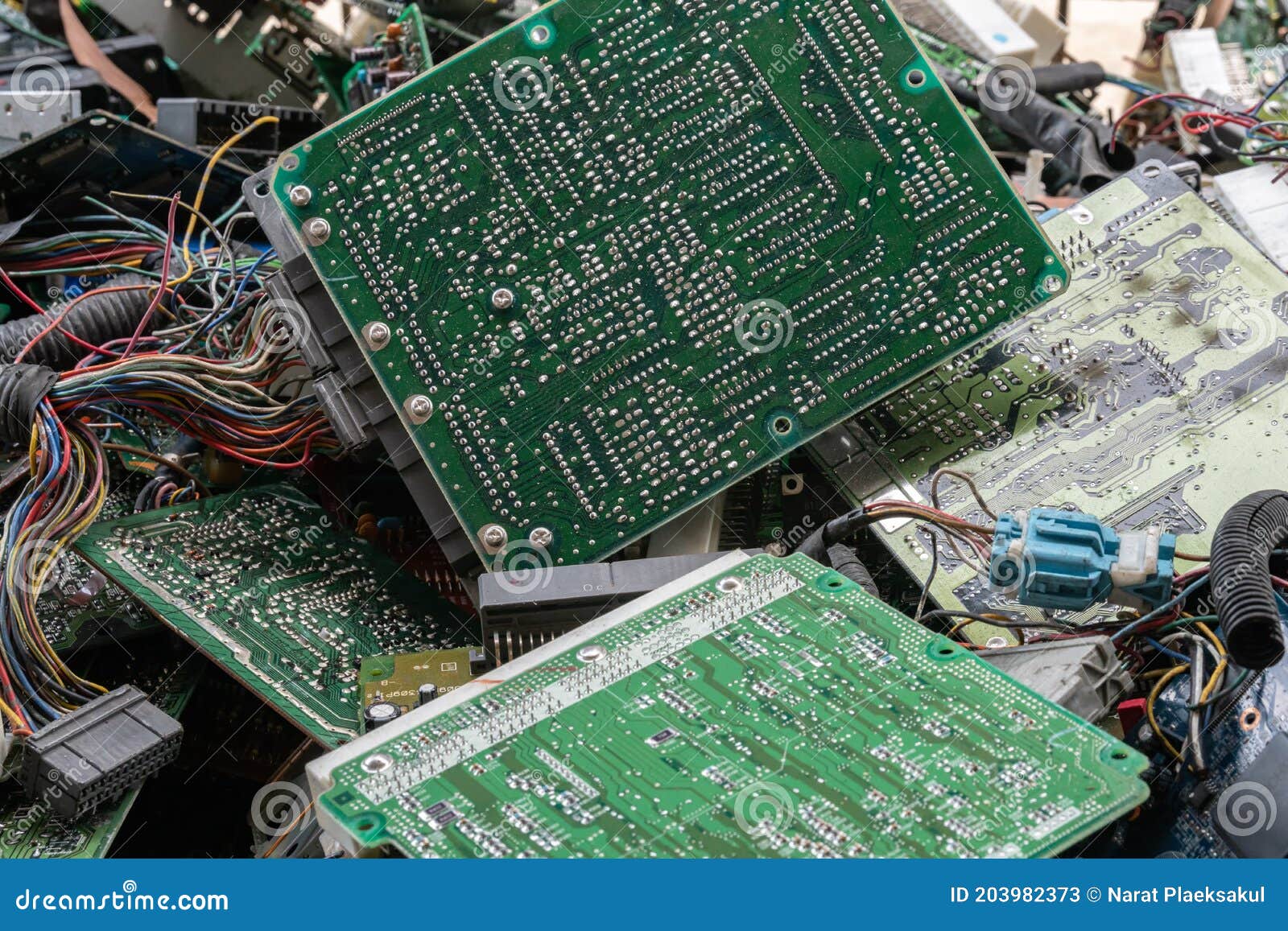 Scrap Yard Printed Circuit Board Electronic Waste Stock Image - Image ...