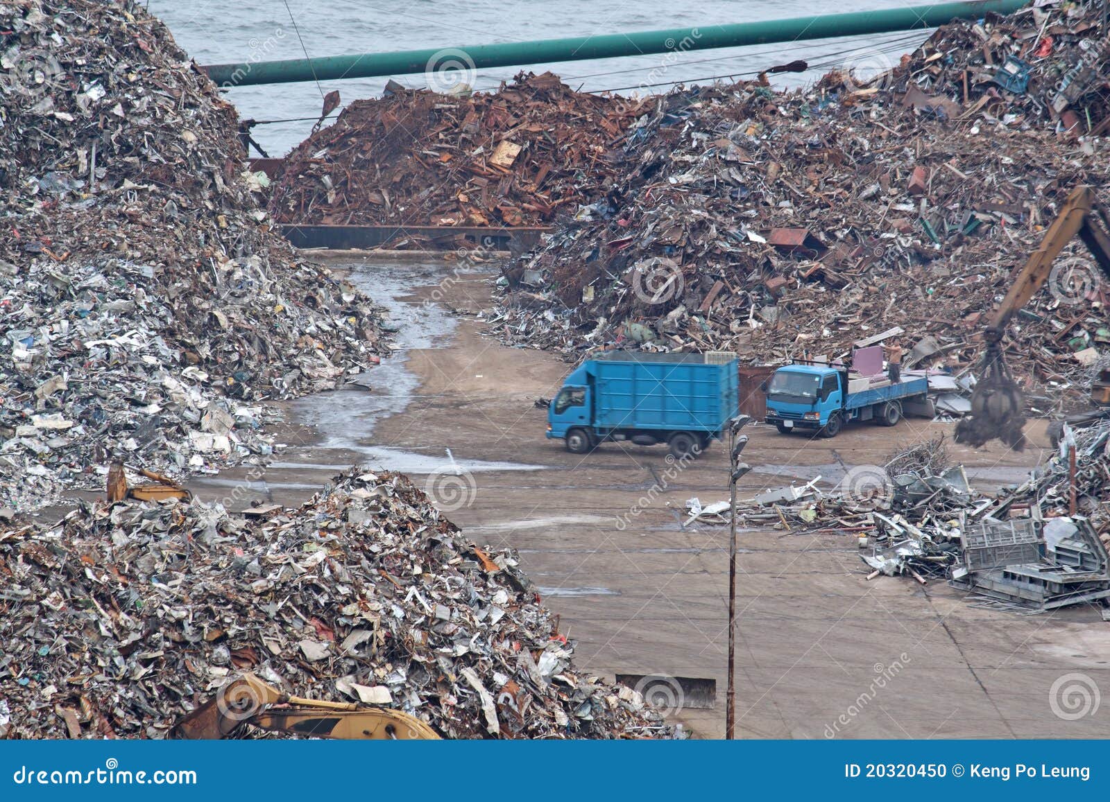 Scrap yard recycling stock photo. Image of equipment - 20320450