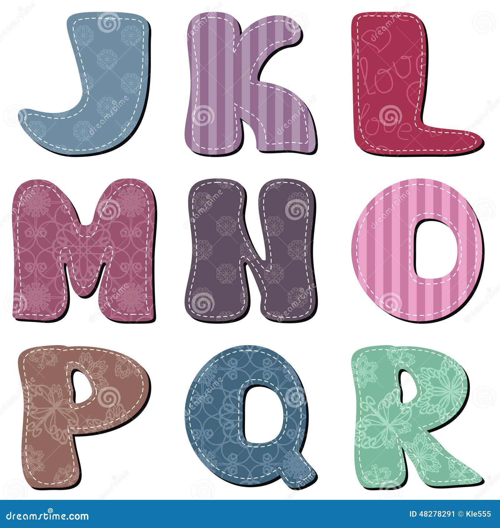 Scrapbook alphabet stock illustration. Illustration of piece - 48278291