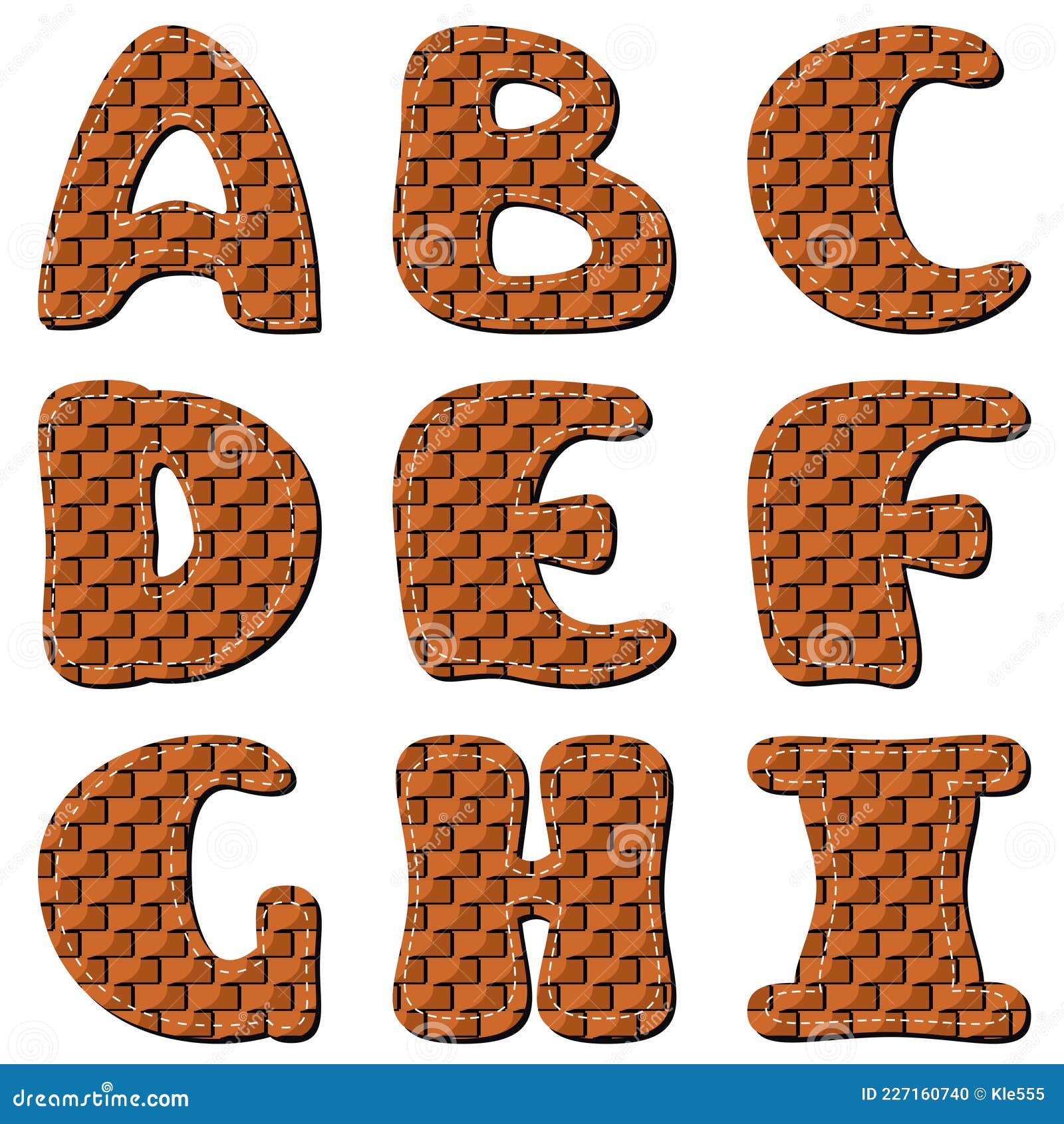 Scrapbook Alphabet on White Background Stock Illustration ...