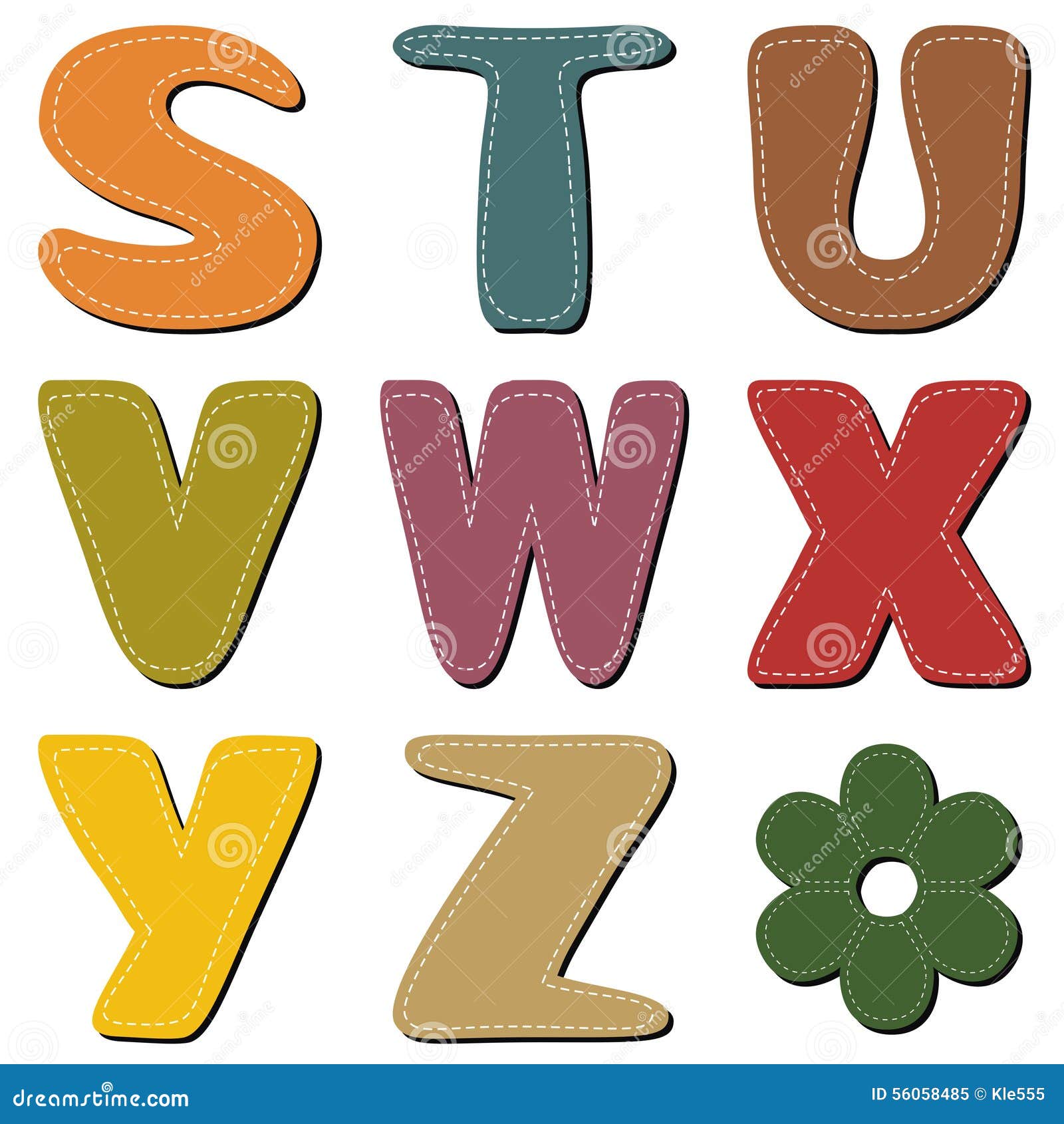 Scrapbook Alphabet on White Stock Illustration - Illustration of retro ...