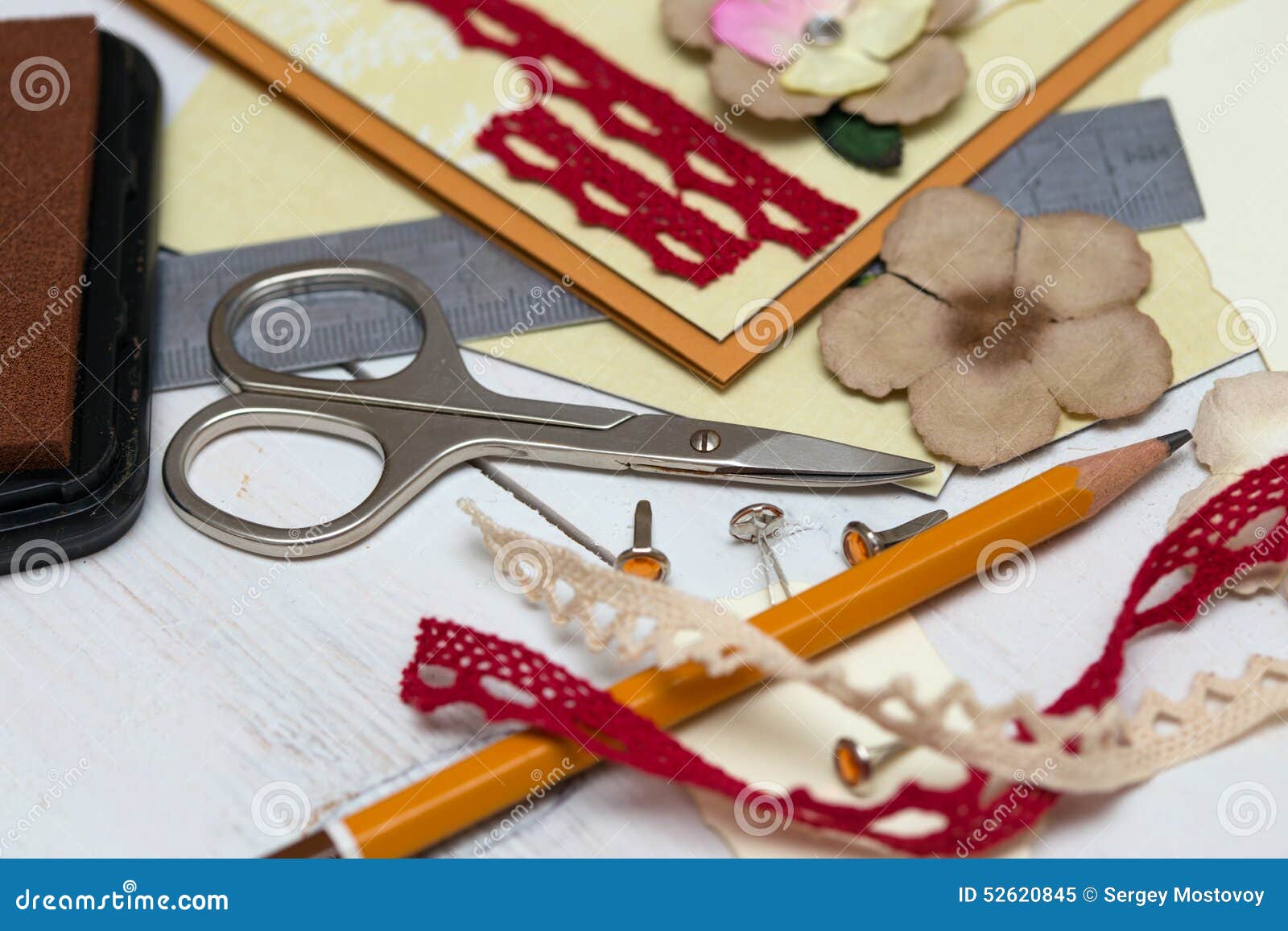 Scrapbook stock image. Image of craft, handmade, craftsmanship - 52620845