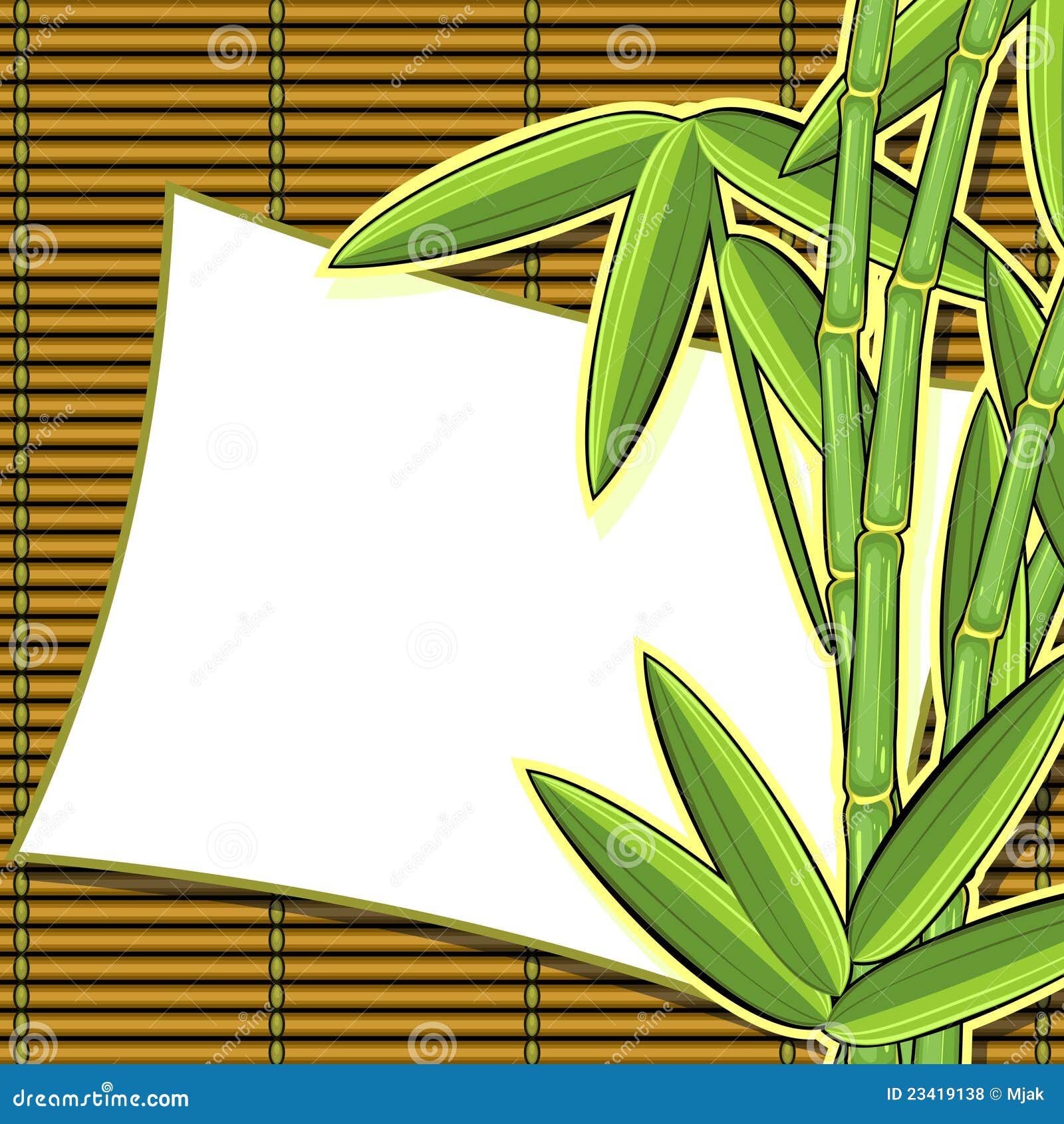 Scrapbook card with bamboo stock vector. Illustration of advertisement ...