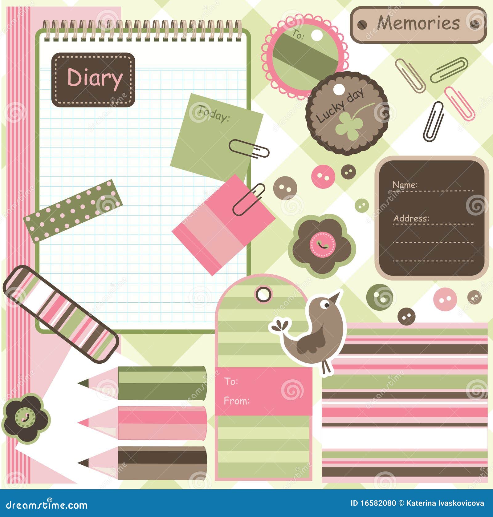 Scrapbook elements stock vector. Illustration of material - 16582080